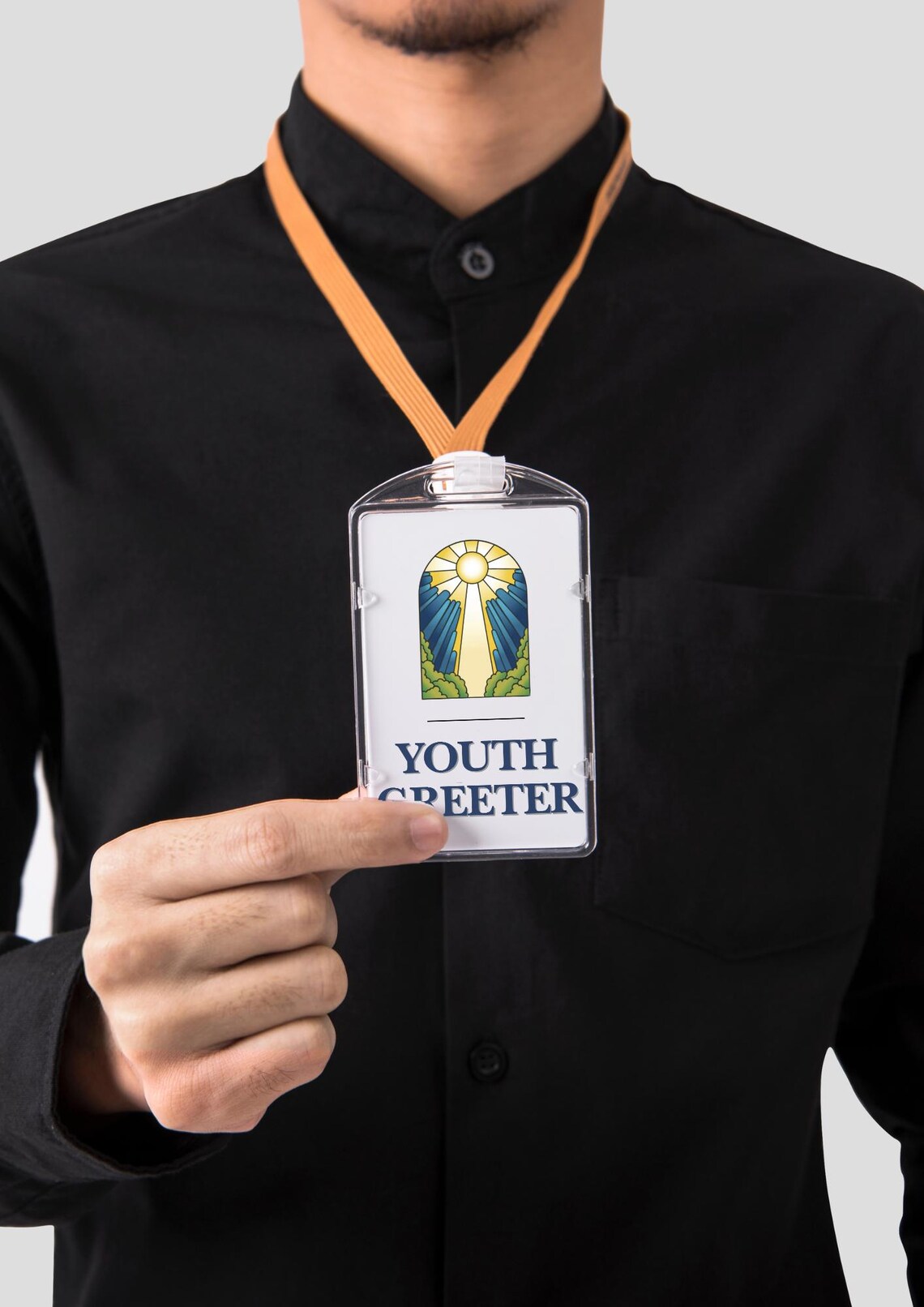 LDS Greeter Badge - Look Unto Me Logo Tag | Instant Download & Print - Etsy