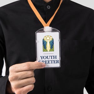 LDS Greeter Badge - Look Unto Me Logo Tag | Instant Download & Print - Etsy