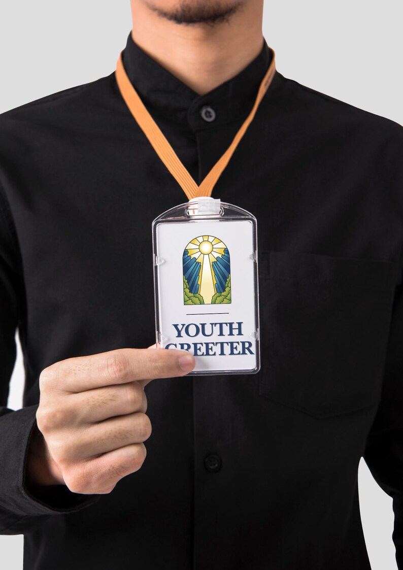 LDS Greeter Badge - Look Unto Me Logo Tag | Instant Download & Print - Etsy