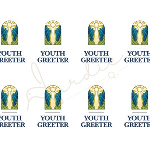 LDS Greeter Badge - Look Unto Me Logo Tag | Instant Download & Print - Etsy