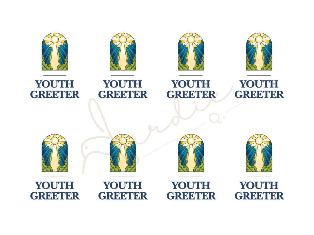 LDS Greeter Badge - Look Unto Me Logo Tag | Instant Download & Print - Etsy