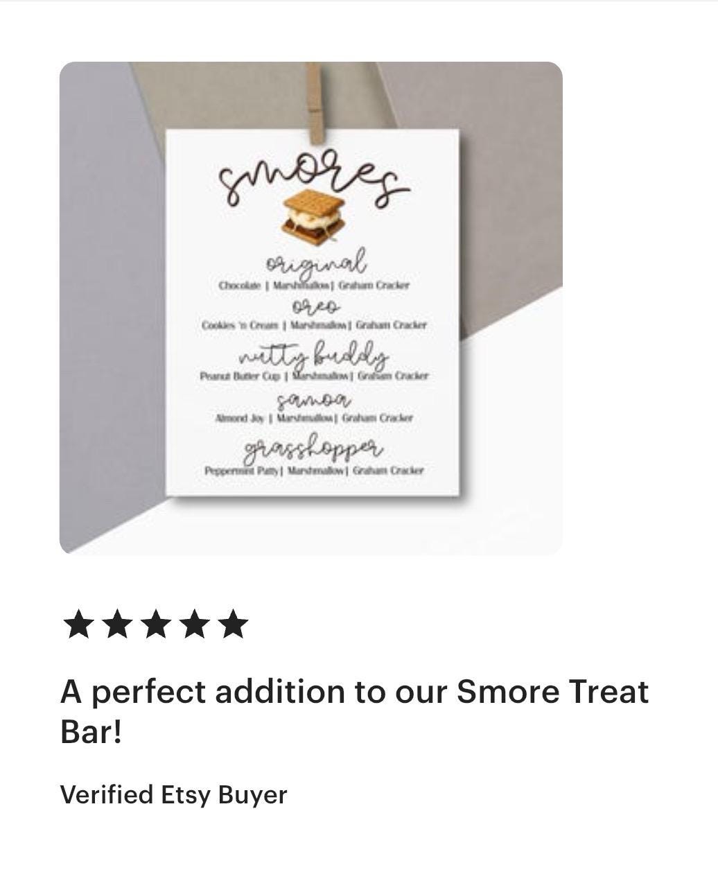 S'mores Menu Sign: Rustic Campout Party Decor (editable PDF Download, 8 ...
