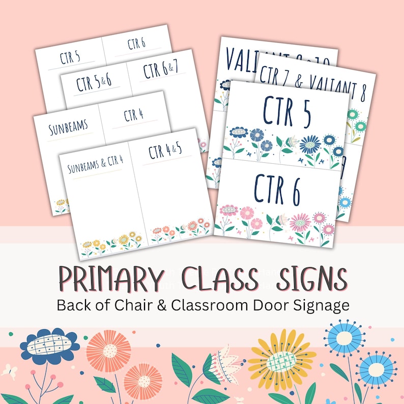 LDS Primary Classroom Signs: Printable Sunday School Decor | PDF ...