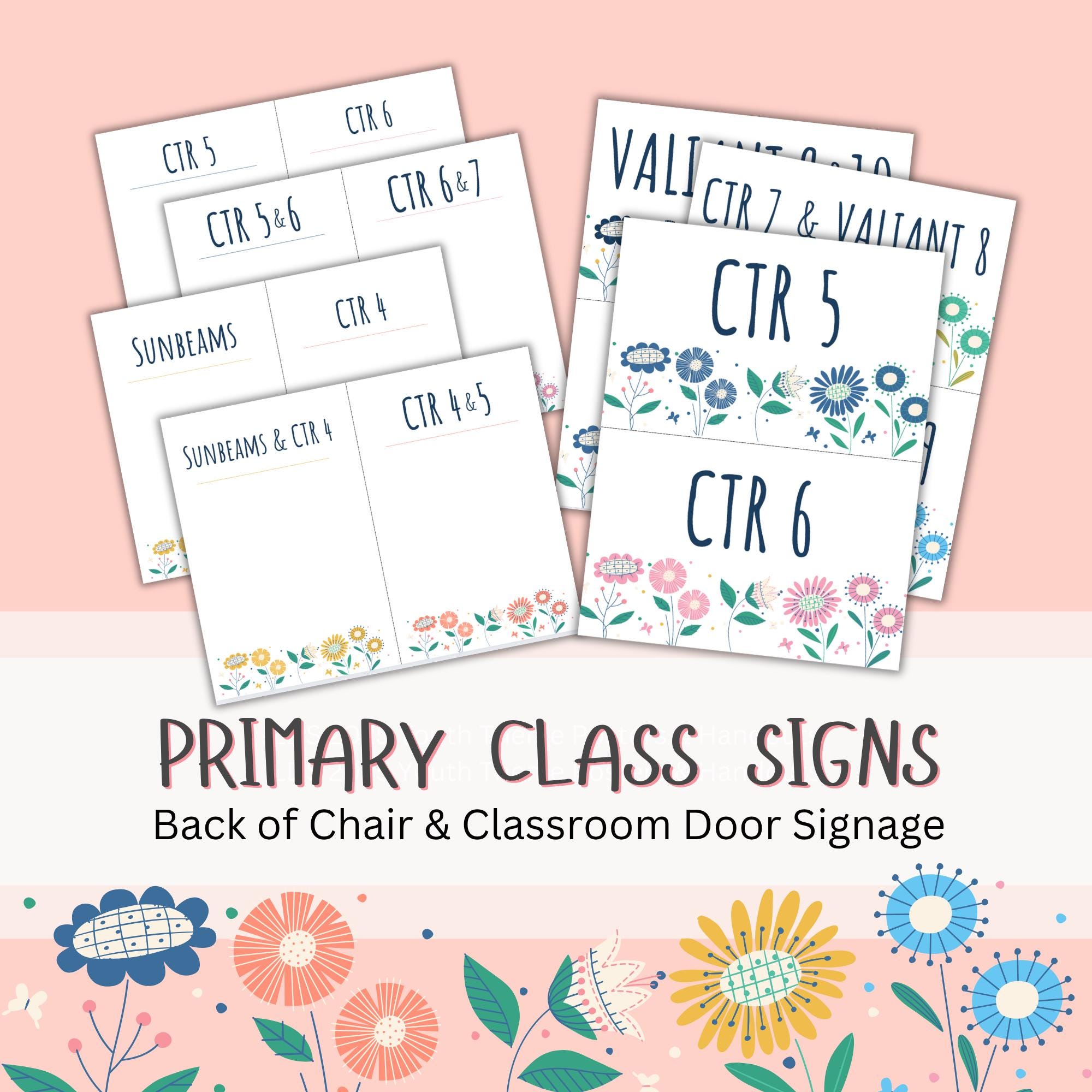 LDS Primary Classroom Signs: Printable Sunday School Decor | PDF ...