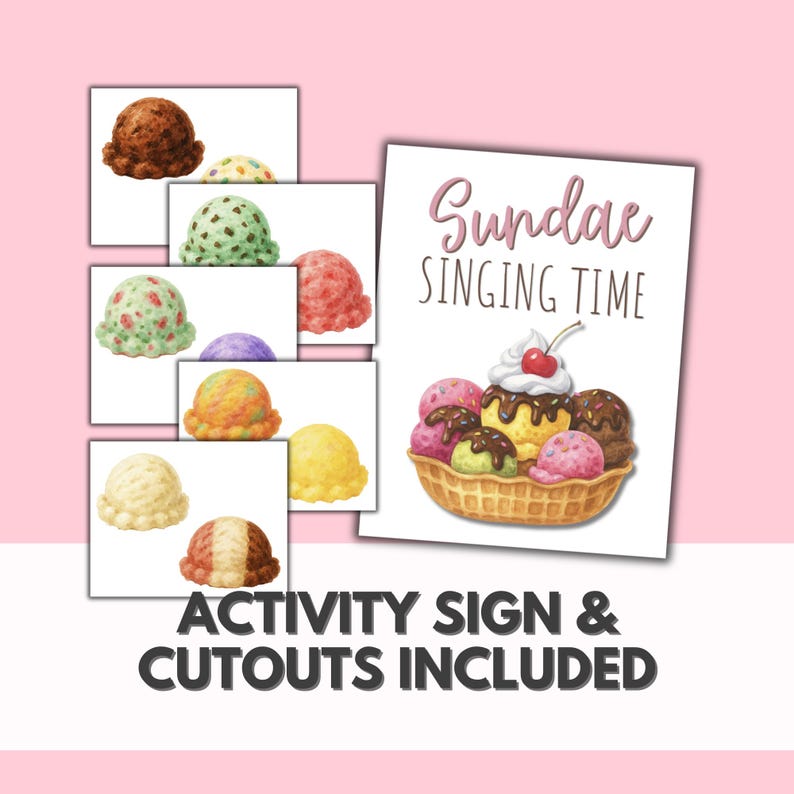 LDS Primary Singing Time: Ice Cream Sundae Music Game (PDF Downloadable ...