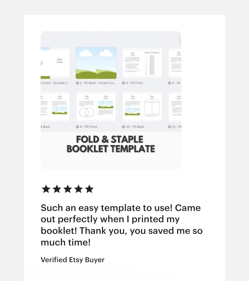 Fold & Staple Book Template | Editable Canva Booklet | 8.5x11 Landscape ...