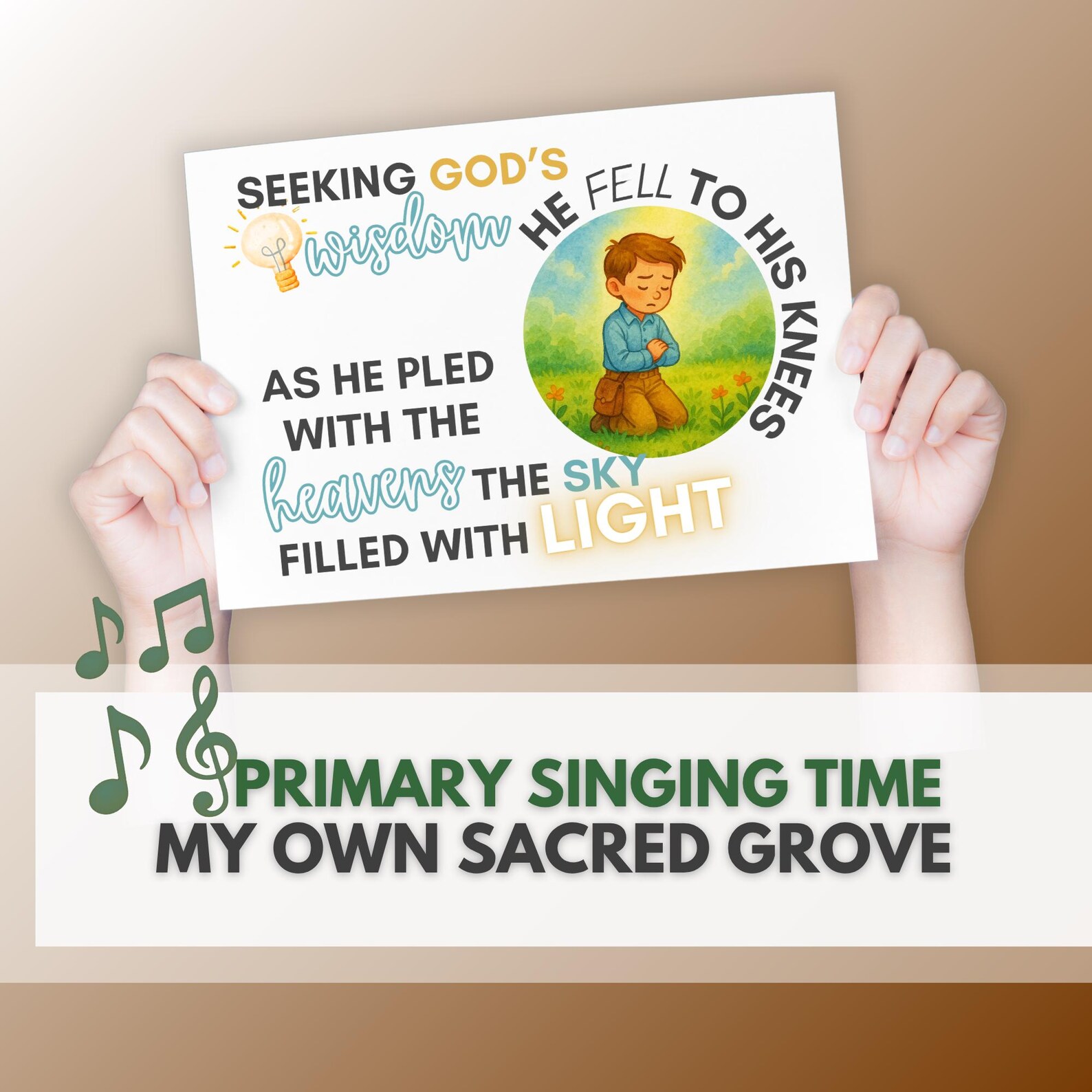 My Own Sacred Grove | LDS Primary Song Visuals: Picture Flipchart Aid ...