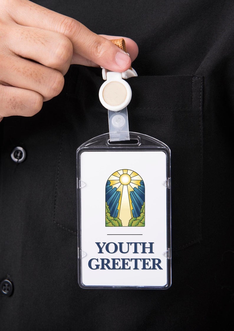 LDS Greeter Badge - Look Unto Me Logo Tag | Instant Download & Print - Etsy