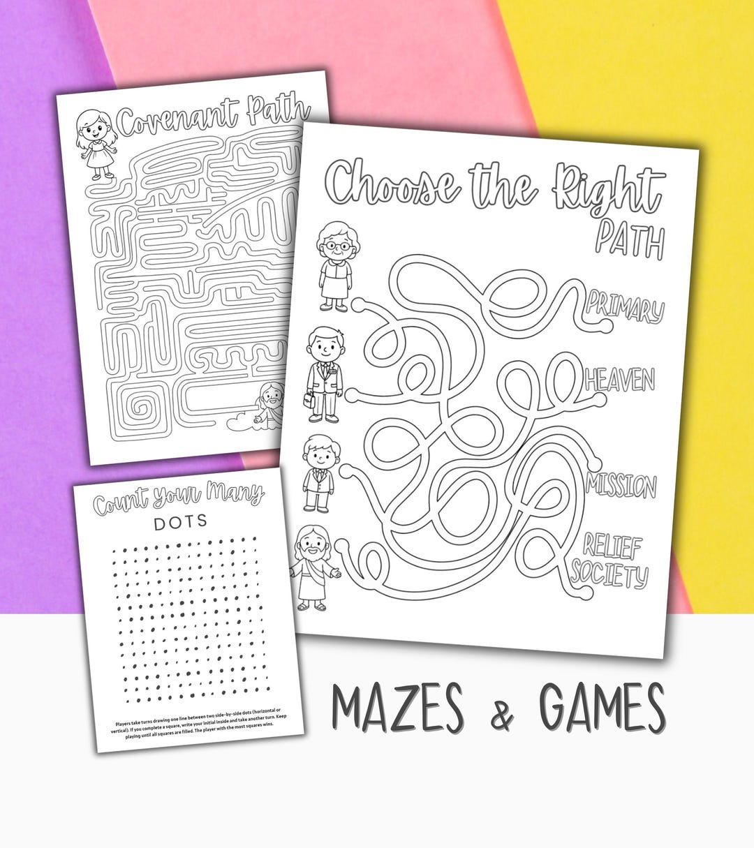 LDS General Conference Activity Pack: 33 Pages of Games & Puzzles (PDF ...