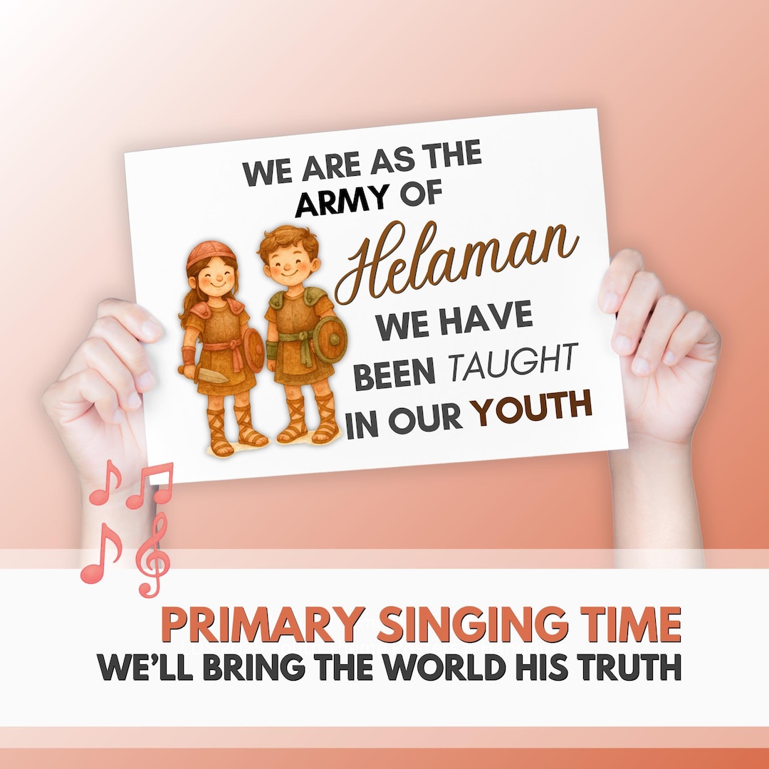 We'll Bring the World His Truth | LDS Primary Song Visual Aid (instant ...