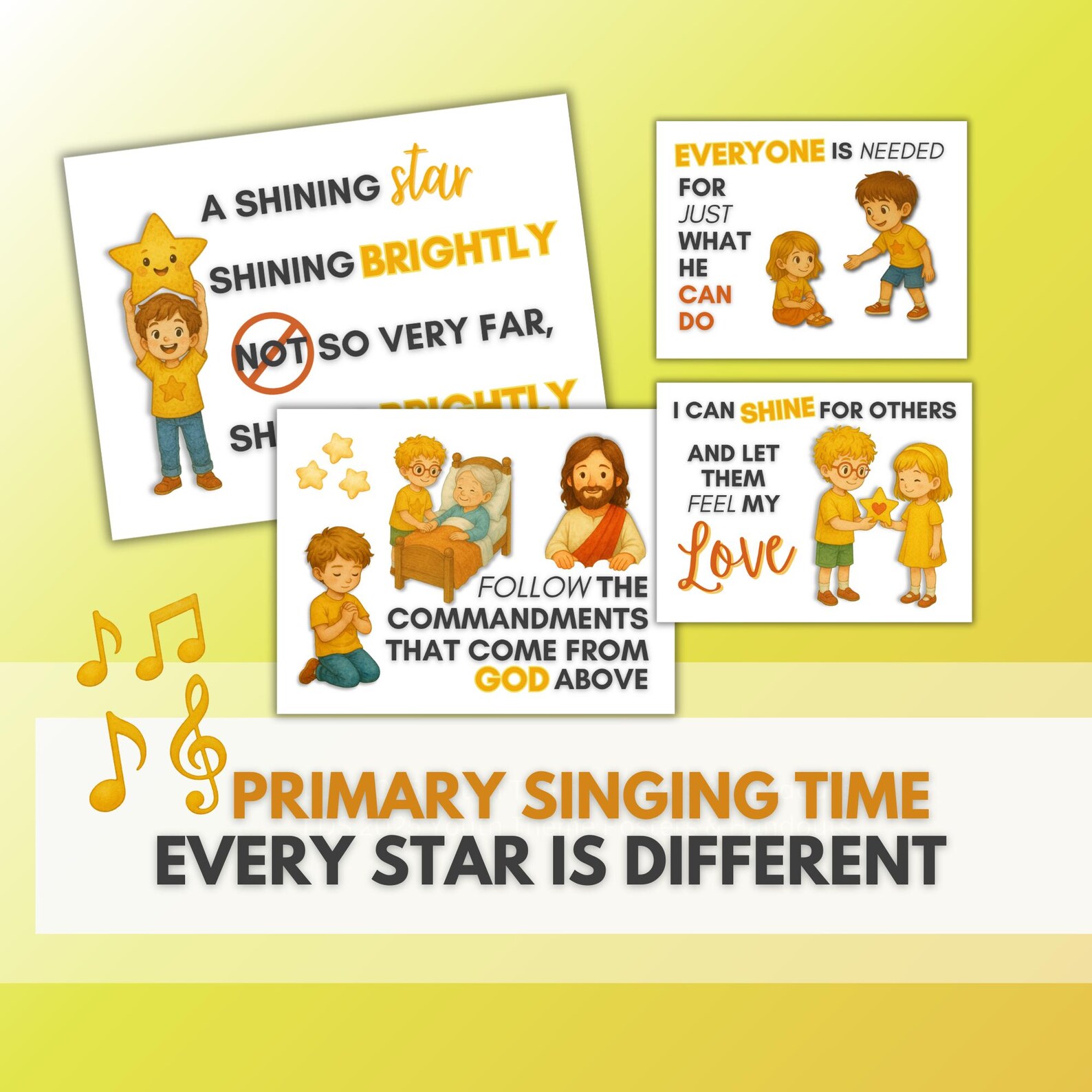 Every Star is Different | LDS Primary Song Visuals | Singing Time ...