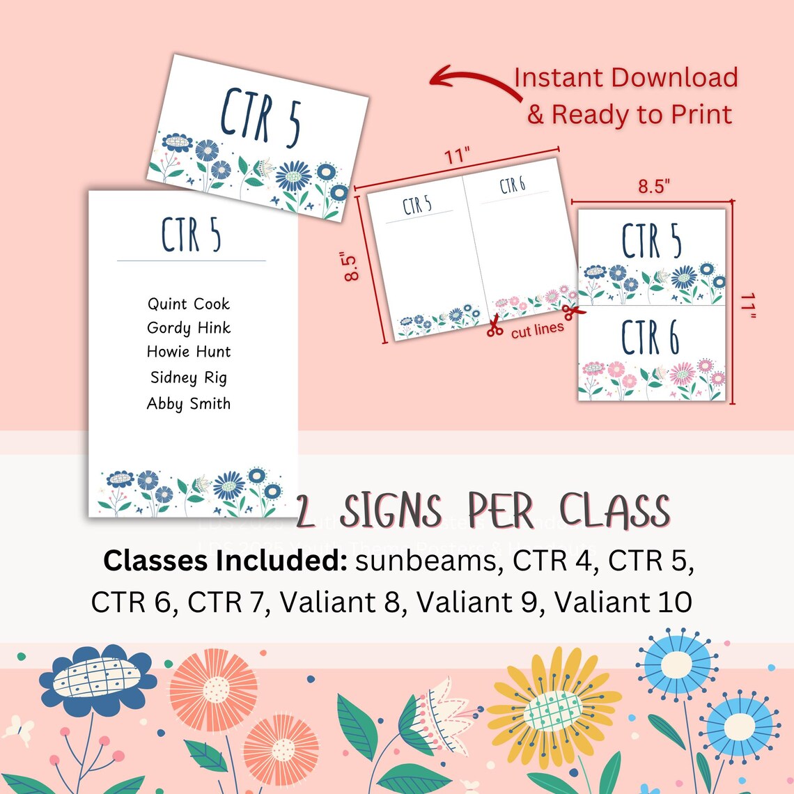 LDS Primary Classroom Signs: Printable Sunday School Decor | PDF ...