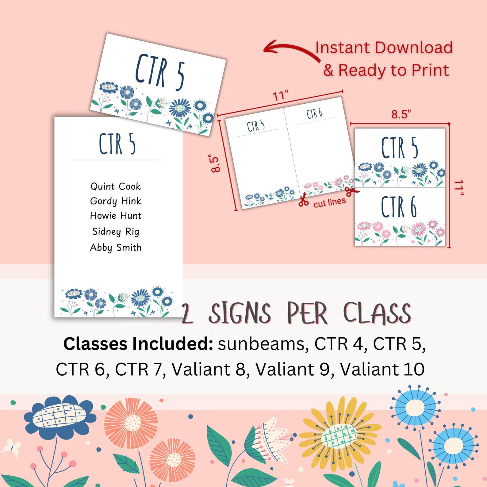 LDS Primary Classroom Signs: Printable Sunday School Decor | PDF ...