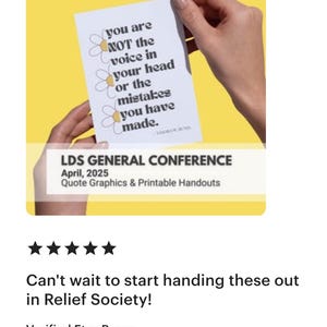 LDS General Conference 2025 April Quote Graphics: Printable Lesson ...