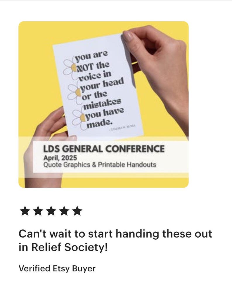 LDS General Conference 2025 April Quote Graphics: Printable Lesson ...