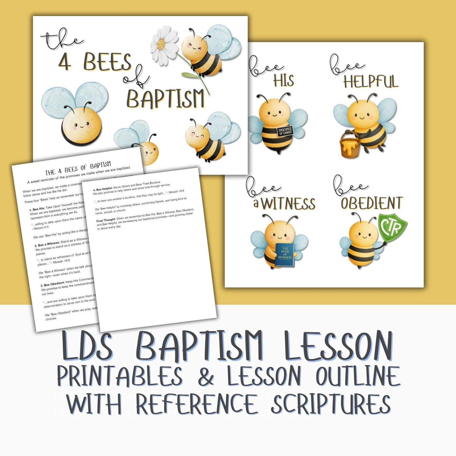 LDS Baptism Lesson: the “4 Bees of Baptism” - Baptismal Covenant ...