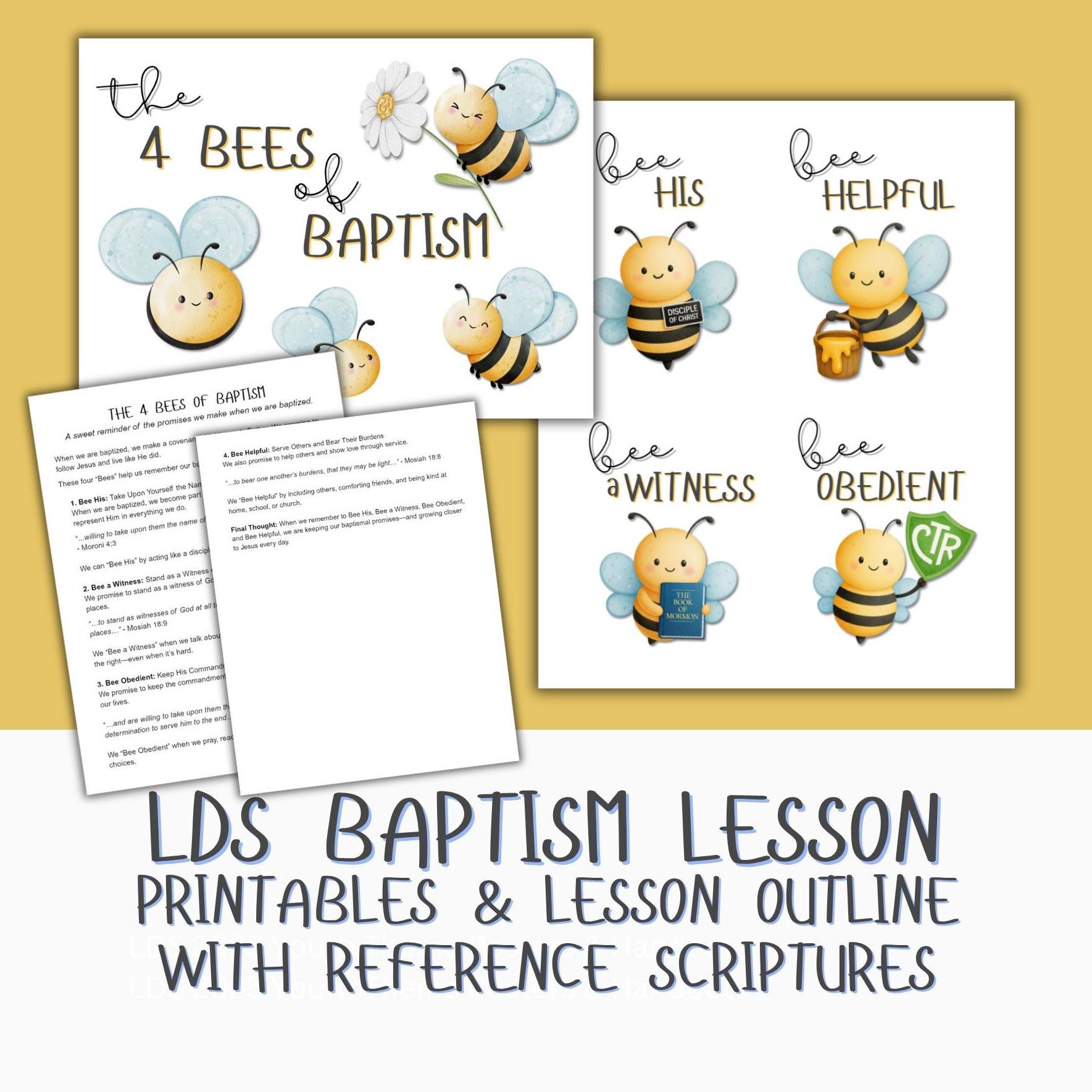 LDS Baptism Lesson: the “4 Bees of Baptism” - Baptismal Covenant ...