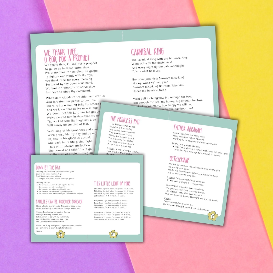 LDS Girls Camp Songbook: Editable Hymns & Songs (canva Template) - Etsy