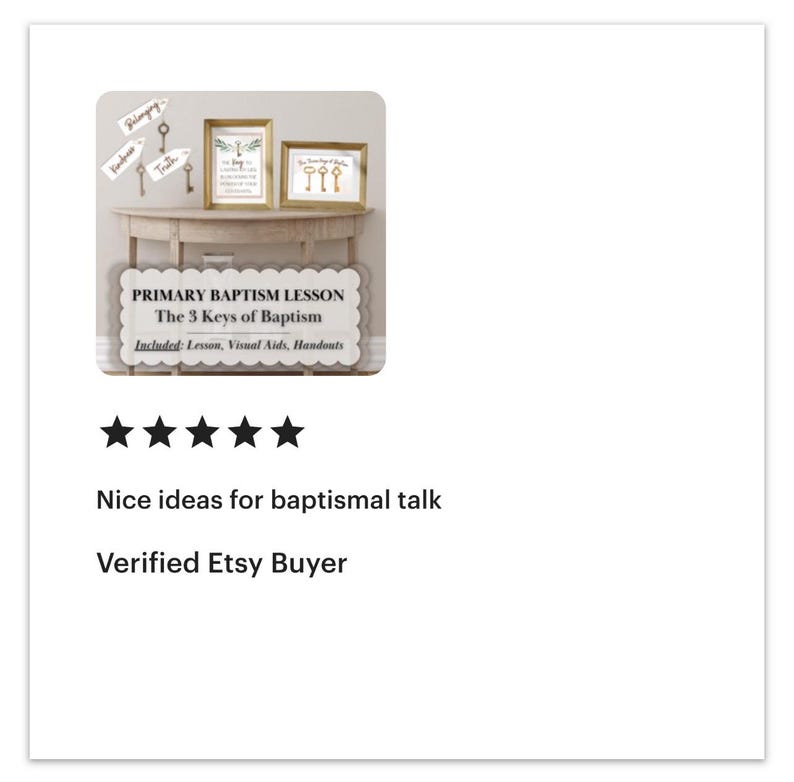 Keys to Baptism: LDS Baptism Lesson & Printable Visual Aids - Etsy