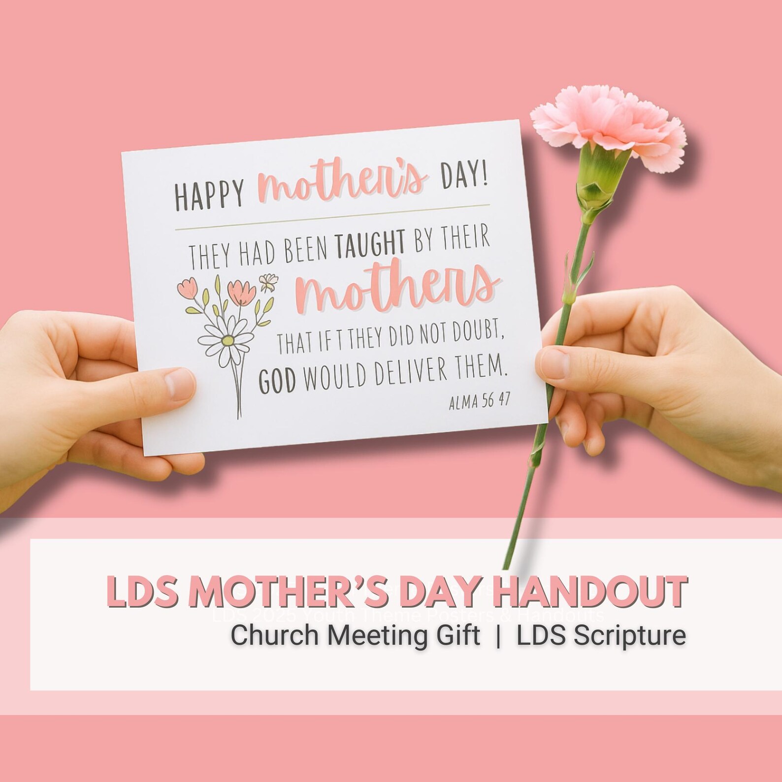 LDS Mother’s Day Meeting Gift Handout | 2 Printable Gift Tag Designs ...