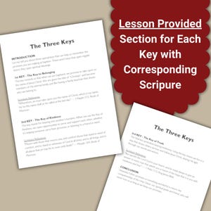 Keys to Baptism: LDS Baptism Lesson & Printable Visual Aids - Etsy