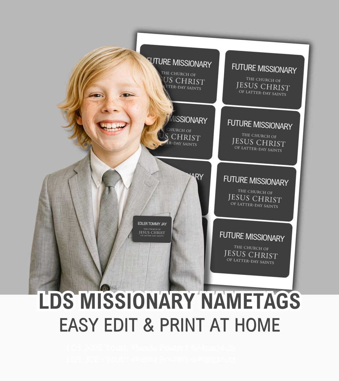 LDS Missionary Name Tags Template: Editable Printable (PDF Download) - Etsy