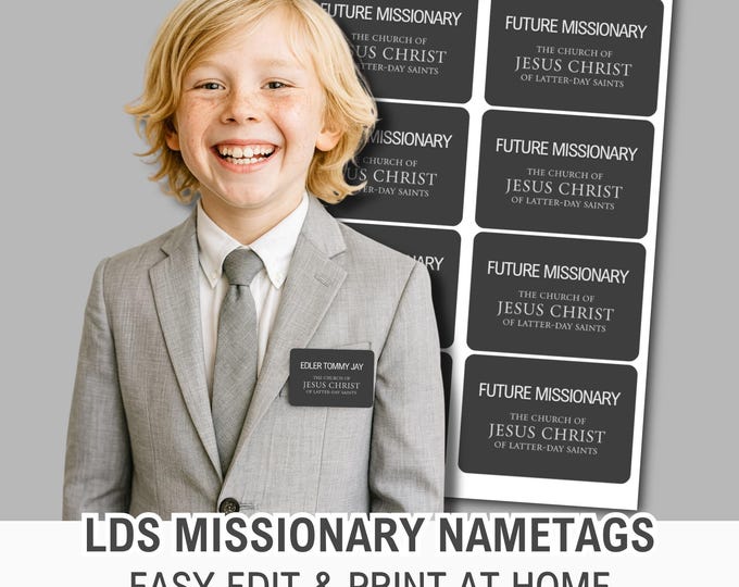 Custom Future Missionary Nametag Printable (corjl) - Etsy