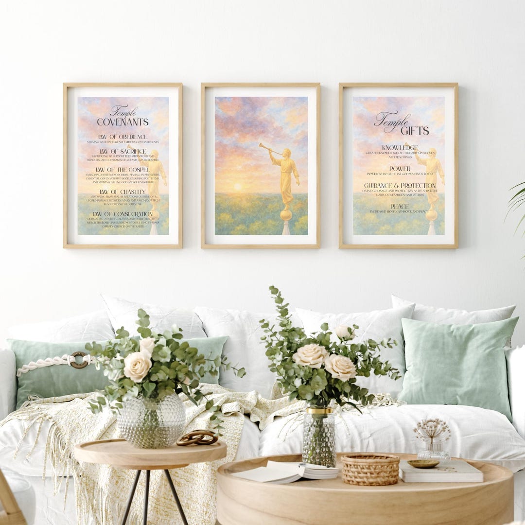 LDS Temple Watercolor Art Prints: Covenants & Gifts (digital Download ...