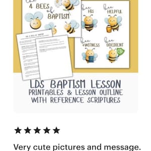 LDS Baptism Lesson: the “4 Bees of Baptism” - Baptismal Covenant ...