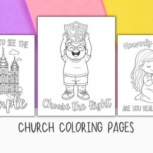 LDS Kids Coloring Pages: CTR, Temple, Praying (PDF Download) - Etsy