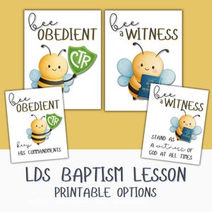 LDS Baptism Lesson: the “4 Bees of Baptism” - Baptismal Covenant ...