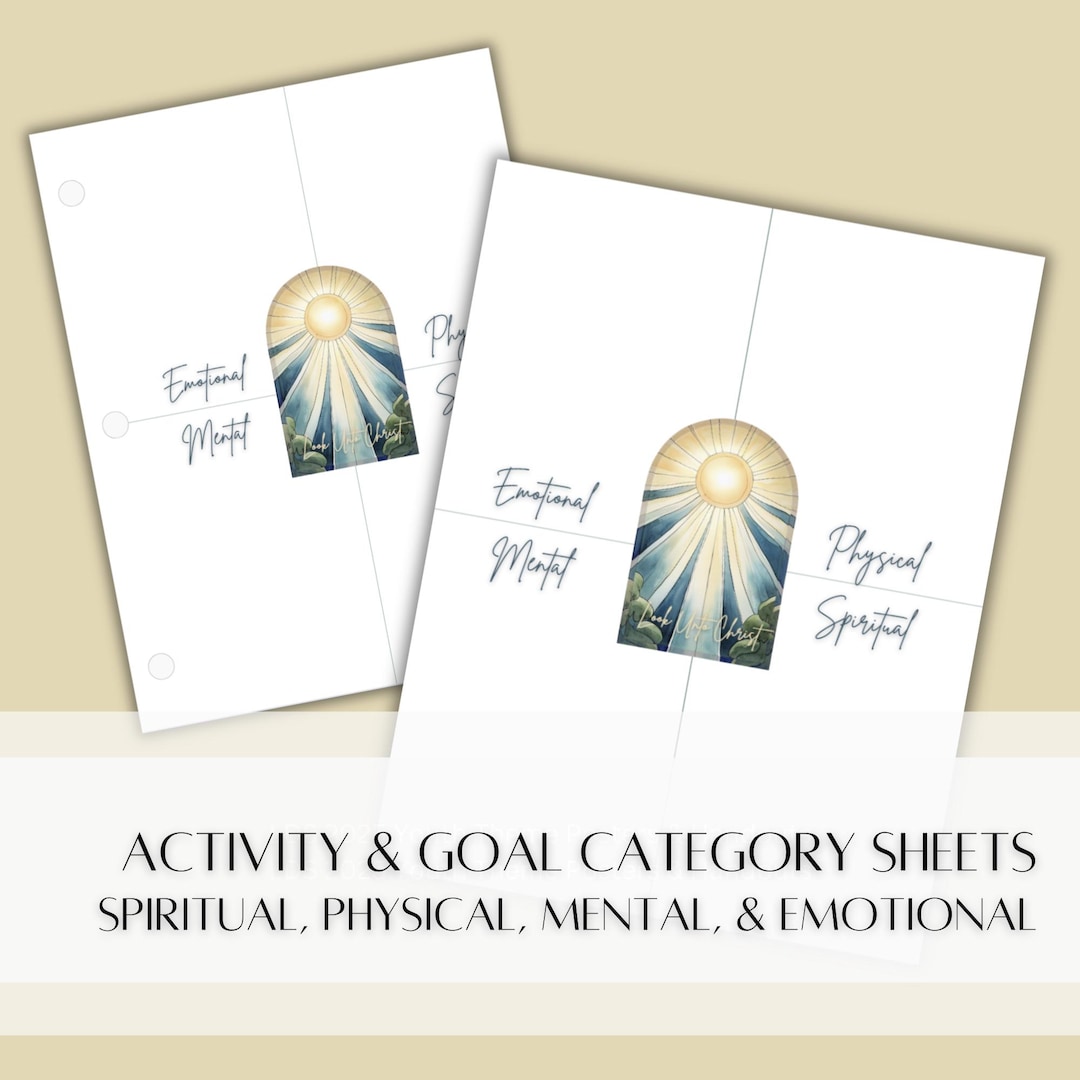 LDS Youth & Primary Activity Goal Sheet | Digital Download | Instant ...