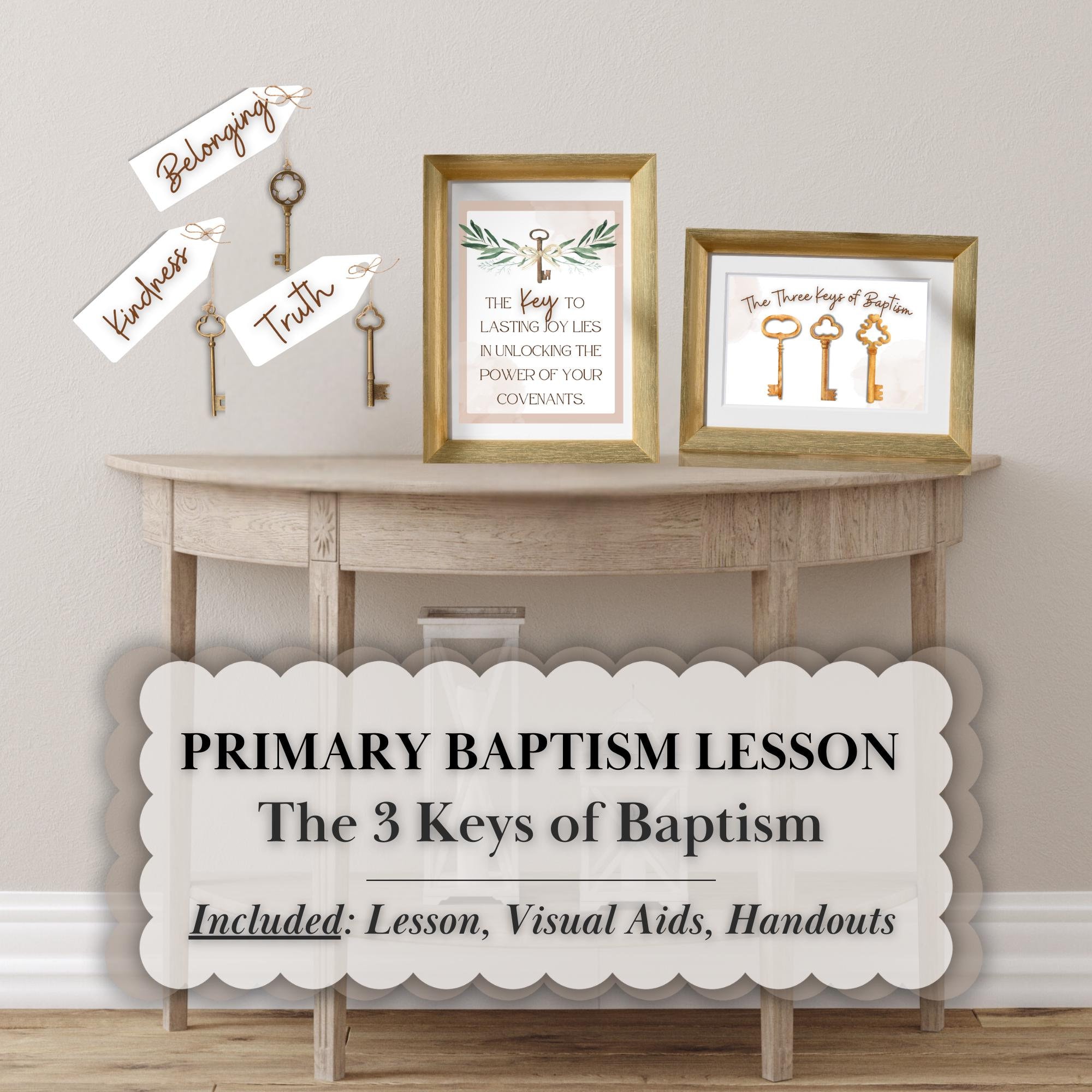 Keys to Baptism: LDS Baptism Lesson & Printable Visual Aids - Etsy