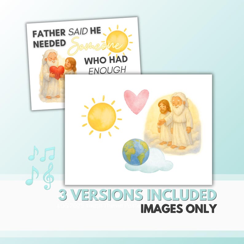 I Lived in Heaven | LDS Primary Song Visual Aid | Singing Time ...