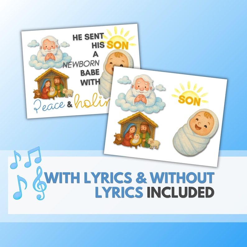 He Sent His Son | LDS Primary Singing Time Aid | Visual Song Help ...