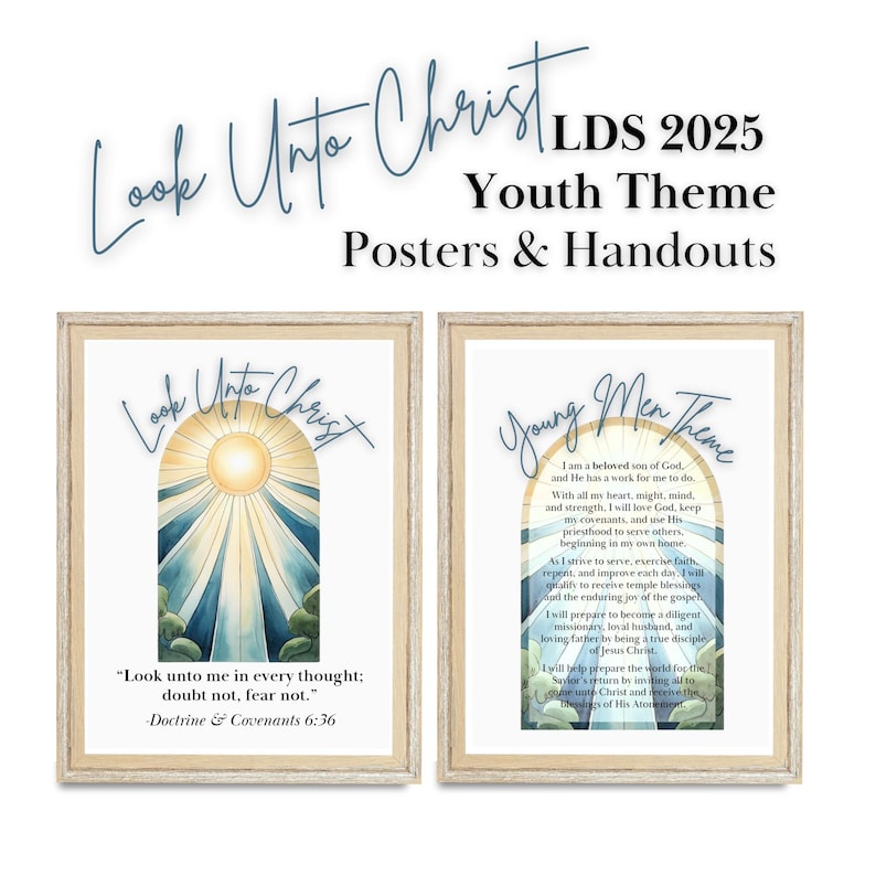 2025 LDS Youth Theme Poster: "look Unto Christ" Young Men (PDF Download ...