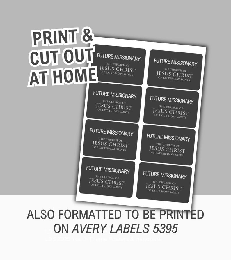 LDS Missionary Name Tags Template: Editable Printable (PDF Download) - Etsy
