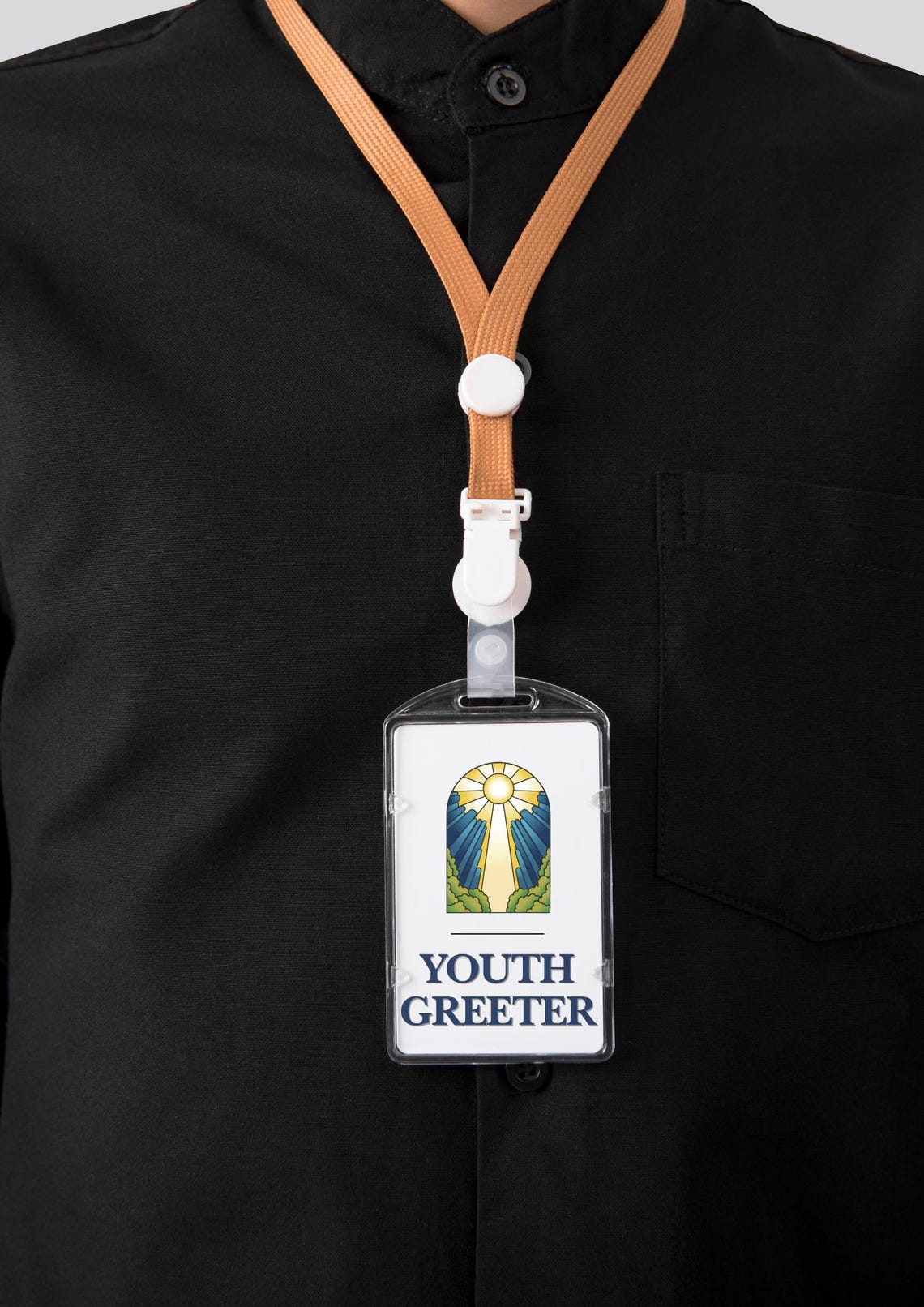 LDS Greeter Badge - Look Unto Me Logo Tag | Instant Download & Print - Etsy