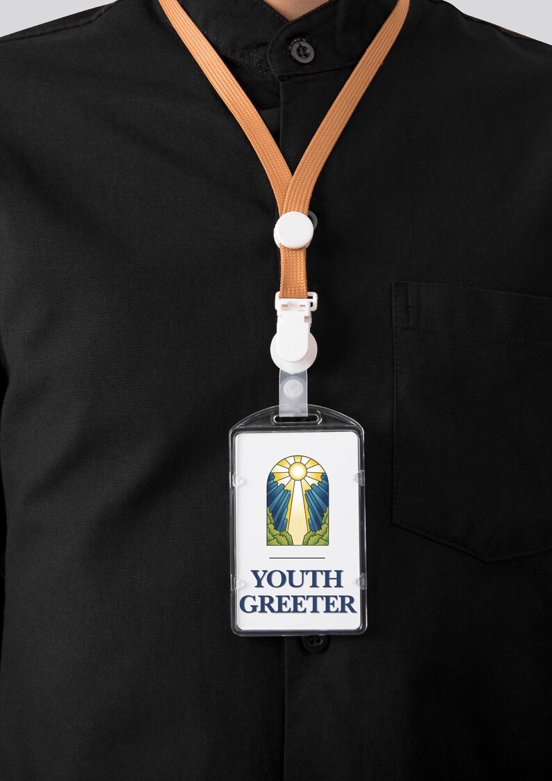 LDS Greeter Badge - Look Unto Me Logo Tag | Instant Download & Print - Etsy