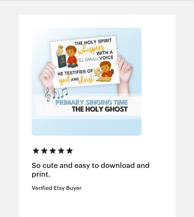 The Holy Ghost | LDS Primary Song: Visual Aids and Flip Chart (digital ...