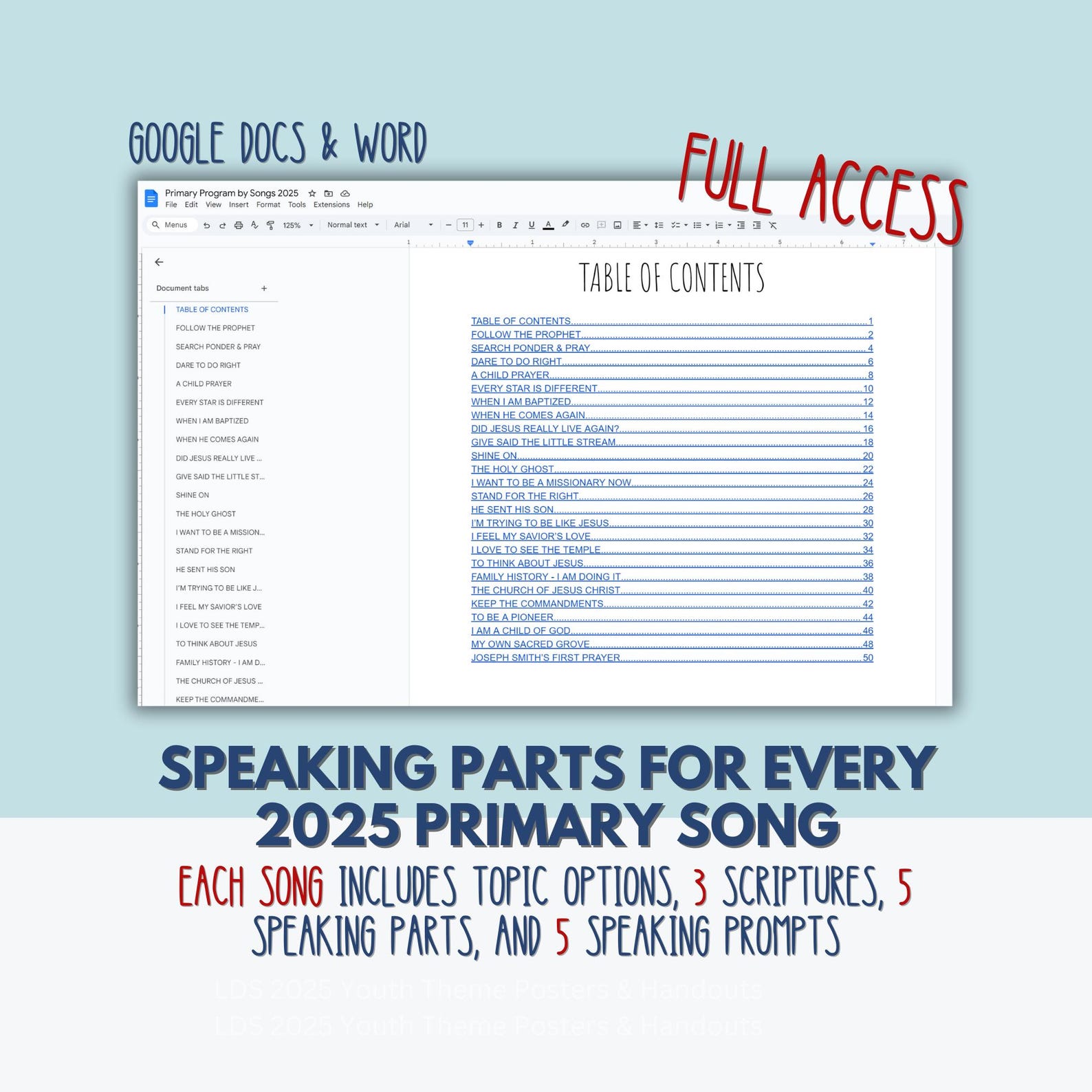 2025 LDS Primary Program Bundle: Editable Script, Invites, Posters ...