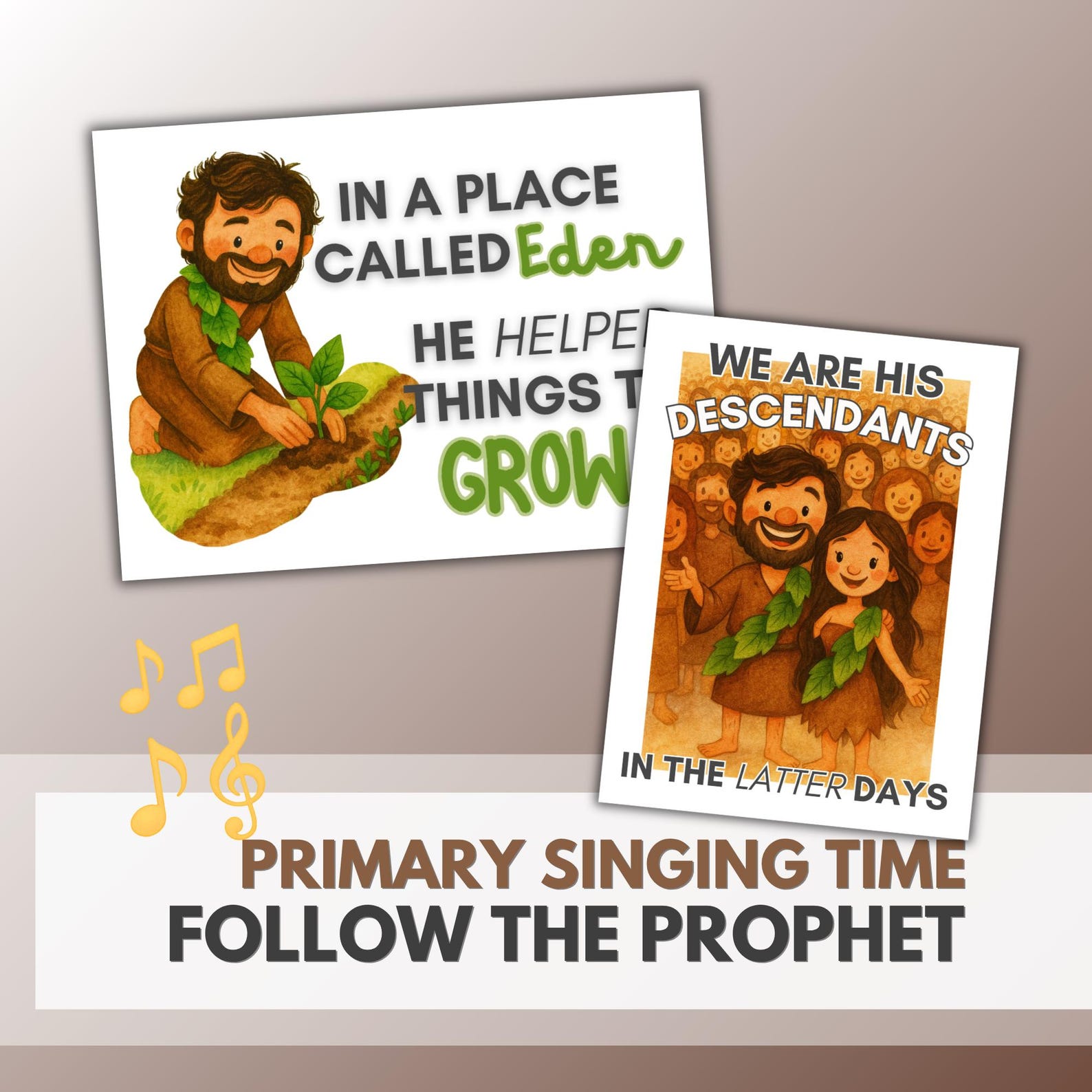 Follow the Prophet | LDS Primary Song Visual Aid | Singing Time ...