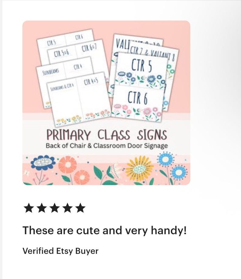 LDS Primary Classroom Signs: Printable Sunday School Decor | PDF ...