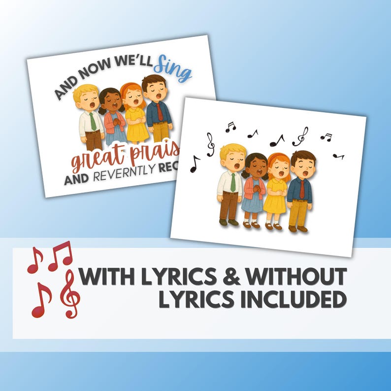 LDS Song "fathers" Visual Aids | Singing Time Printable With & Without ...