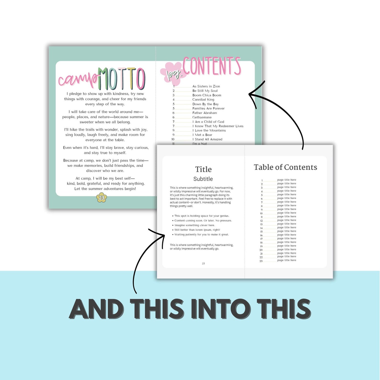 Fold & Staple Book Template | Editable Canva Booklet | 8.5x11 Landscape ...