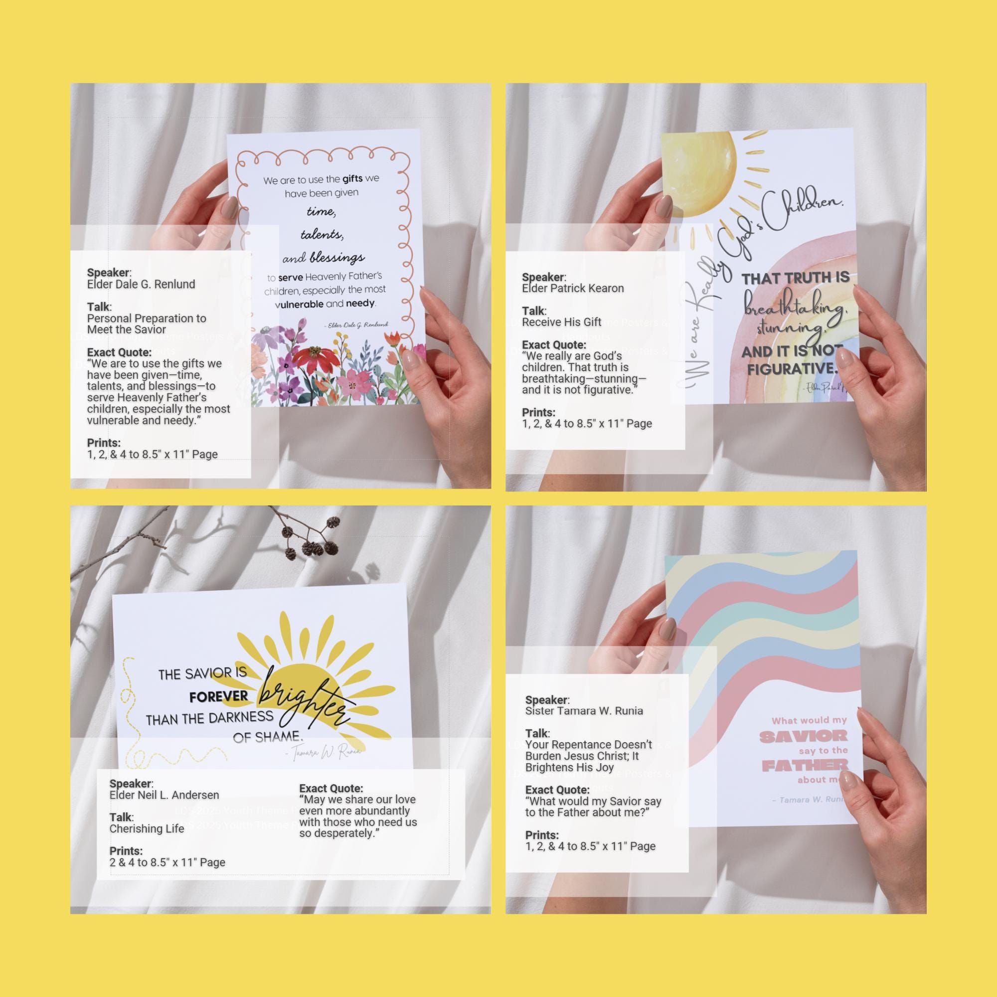 LDS General Conference 2025 April Quote Graphics: Printable Lesson ...