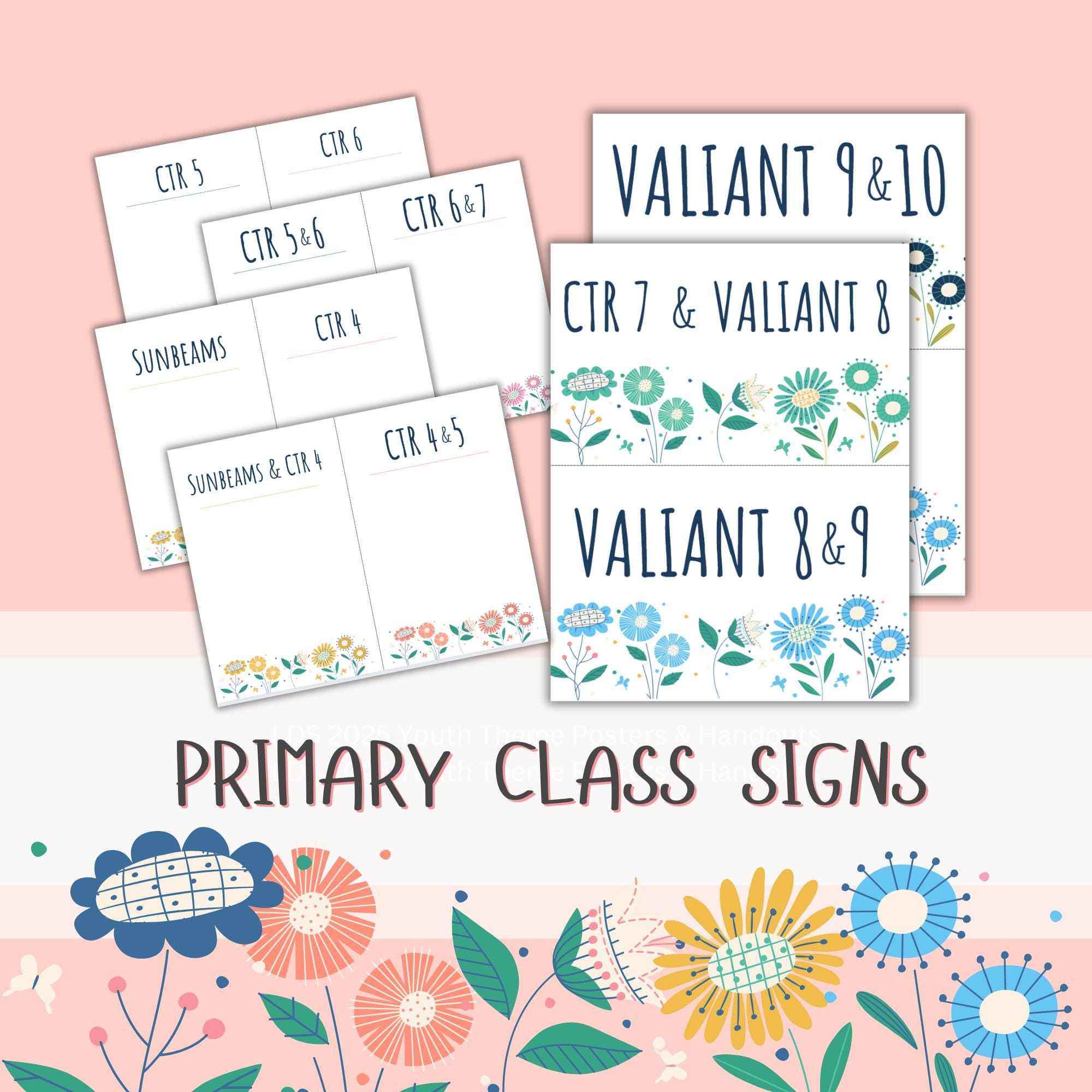LDS Primary Classroom Signs: Printable Sunday School Decor | PDF ...