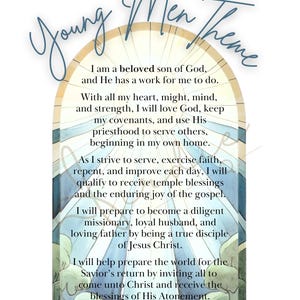 2025 LDS Youth Theme Poster: "look Unto Christ" Young Men (PDF Download ...