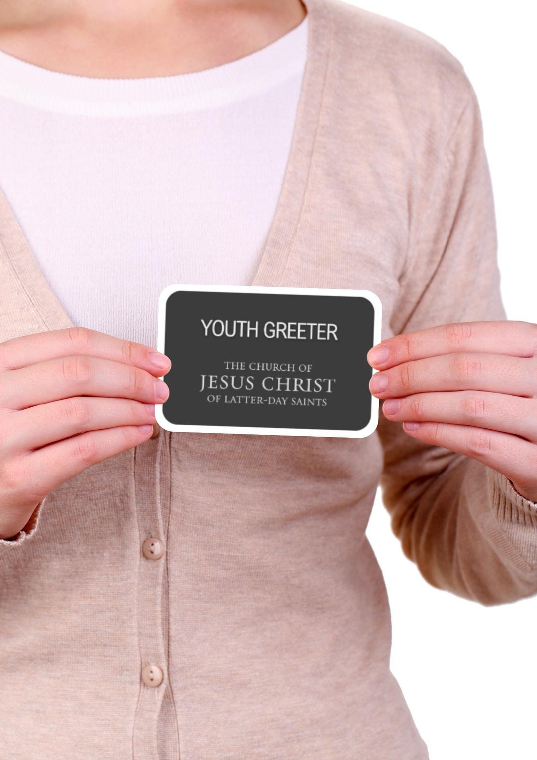 LDS Youth Greeter Badge Missionary Tag Style Instant Download & Print ...
