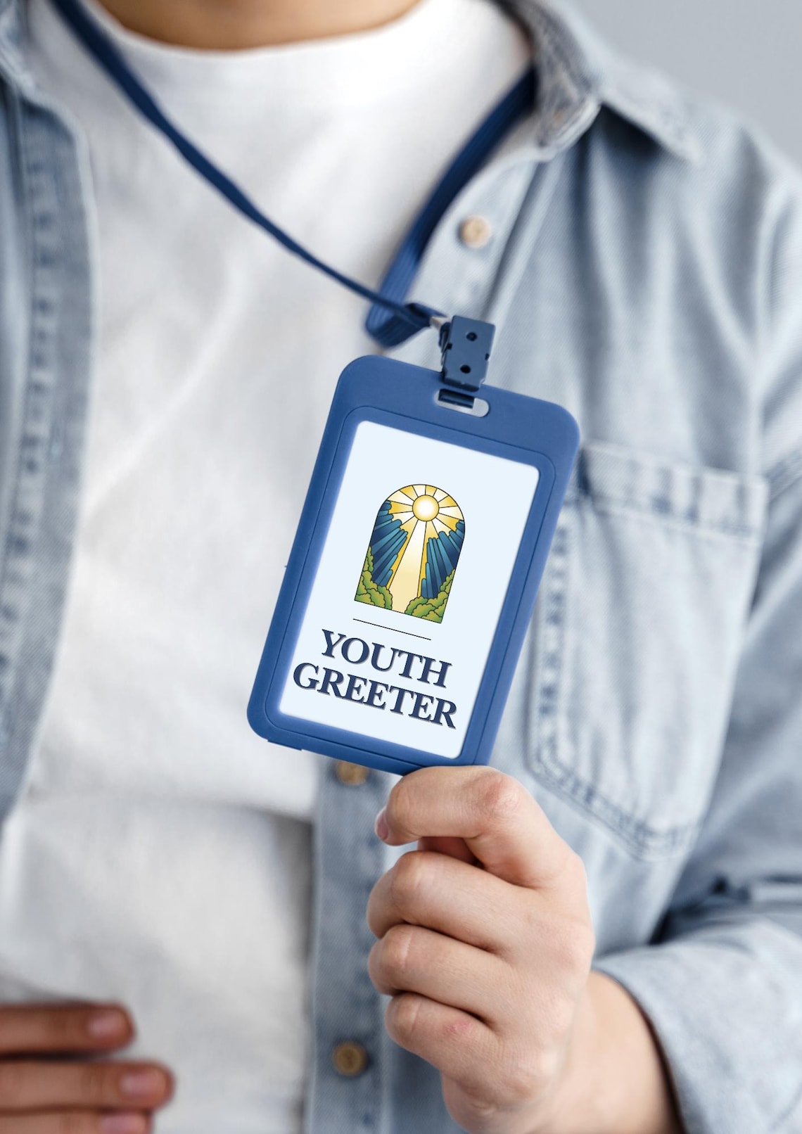 LDS Greeter Badge - Look Unto Me Logo Tag | Instant Download & Print - Etsy